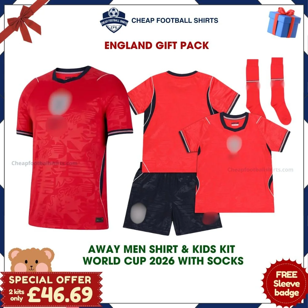 England World Cup 2026 Gift Pack – Away Dad Shirt and Son Kit
